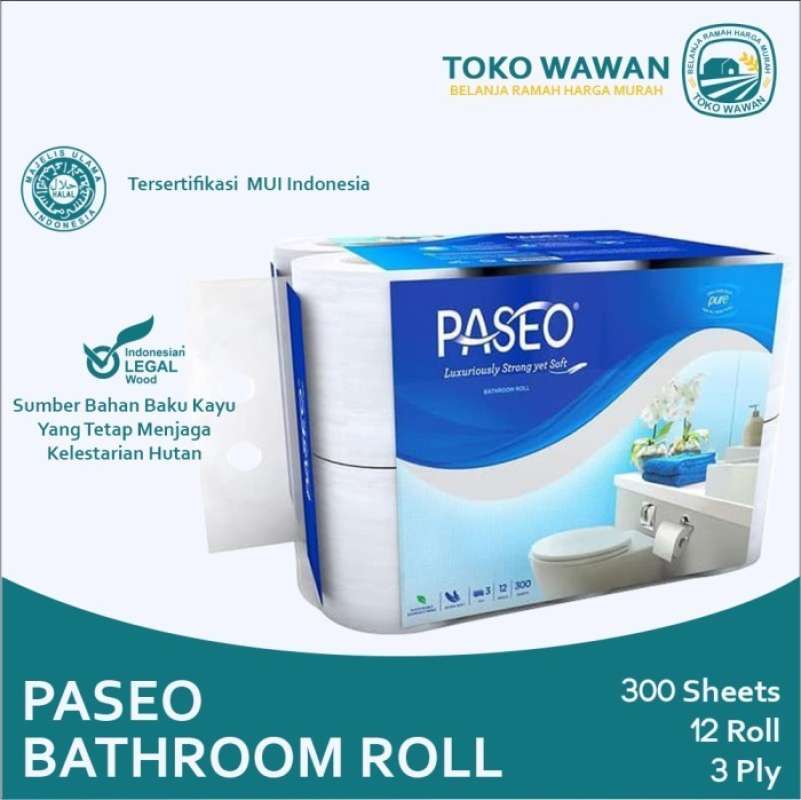 Promo Tissue Paseo Elegant Toilet 12 Roll / 1 Dus / Karton Isi 4 Pack ...