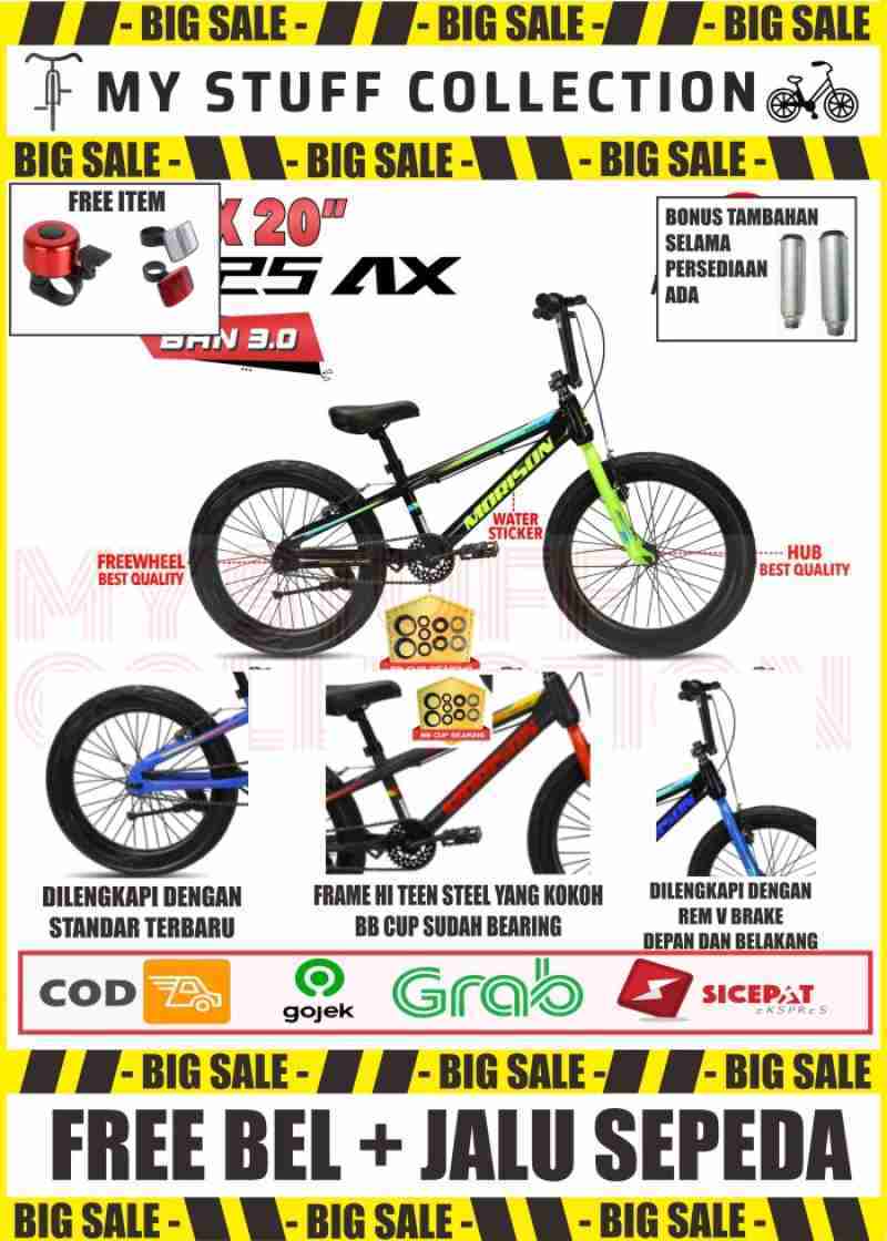 Promo Sepeda Bmx Ukuran 20 Inch Ban Jumbo Cocok Untuk Usia 8 Tahun ...