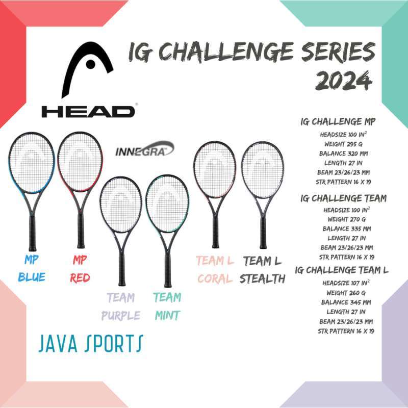 Promo Raket Tenis Head Ig Challenge Innegra 2024 Series Team Mp Team L ...