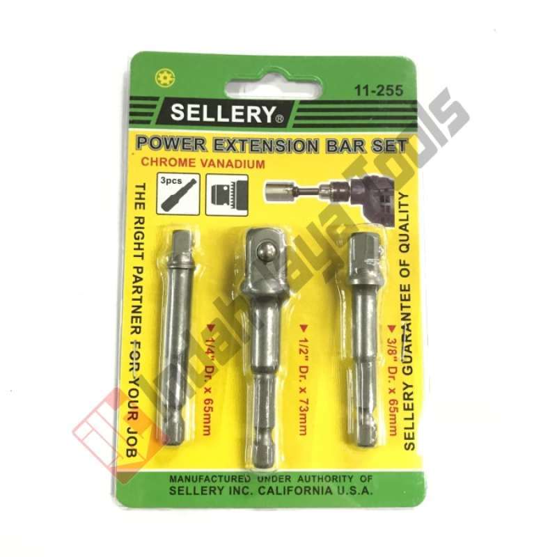 Jual Sellery Power Extension Bar Set 3 Pc - Adaptor Mata Sok Bor Gagang ...