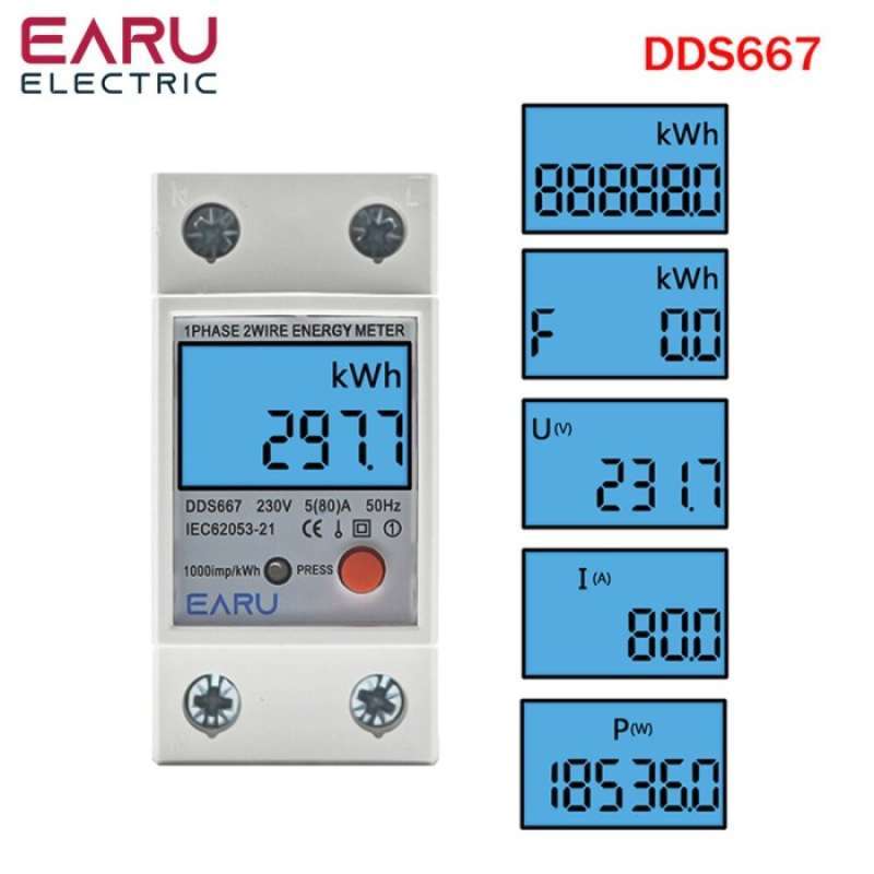 Jual Kwh Meter Digital 1 Phase Pengukur Pemakaian Listrik - Dds662 Di Seller Aghanim ...