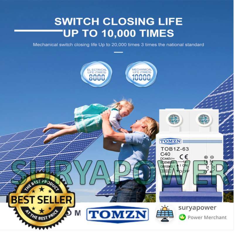 Jual Mcb Dc 440v 2p - 6a 10a 16a 20a 25a 32a 40a 50a 63a - Suryapower - 10a Di Seller Shin Store ...