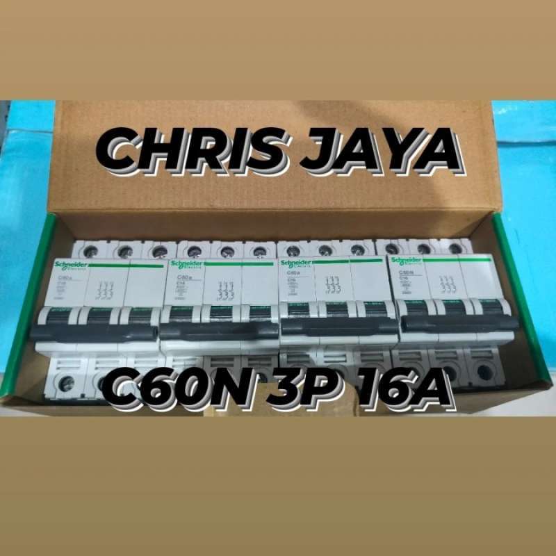 Jual Mcb C60n Schneider 6a/10a/16a/20a 3 Phase 3p 3p 3phase Mcb Schneider - 16a Di Seller Shin ...