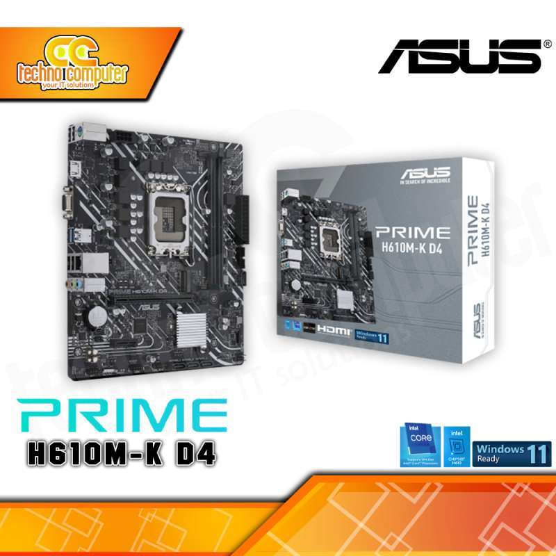 Jual Asus Prime H610m-k D4 - Matx, Lga1700, H610, Ddr4 Di Seller Techno Computer Bali - Techno ...