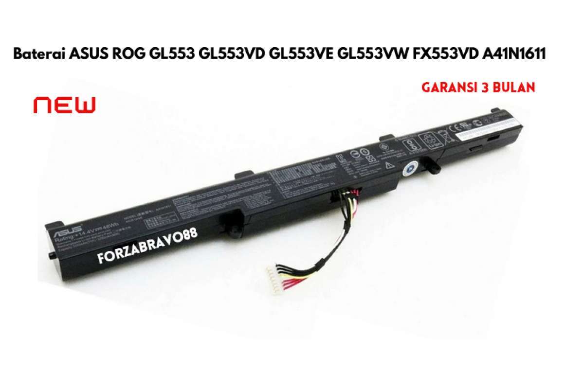 Jual Baterai Asus Rog Gl553 Gl553vd Gl553ve Gl553vw Fx553vd A41n1611 Di ...