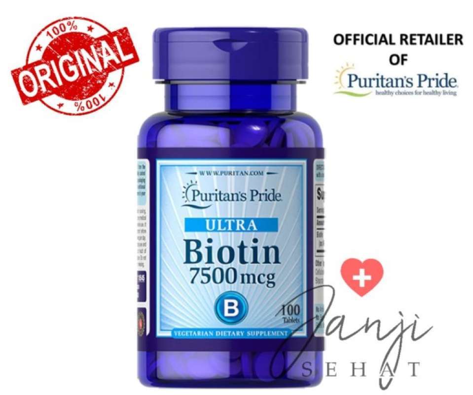 Promo Puritan Pride Biotin 7500 Mcg - 100 Tablet Puritan Biotin Diskon ...
