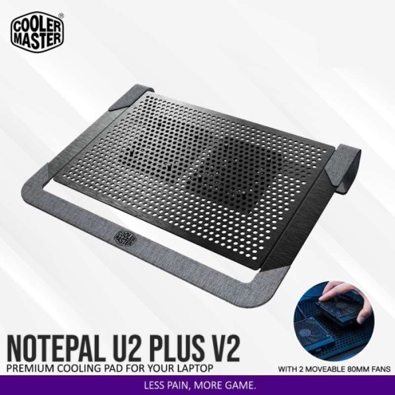 Promo Promo- Cooler Master Notepal U2 Plus V2 Aluminium Cooling Pad Diskon 50% Di Seller Dr ...