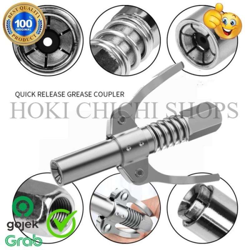 Jual Kepala Pompa Grease Gun Grease Coupler Heavy Duty Kunci Ganda Ori ...