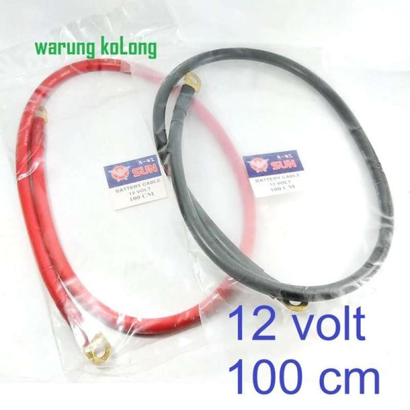 Jual Kabel Aki 12 Volt 100 Cm Hitam Merah Accu Mobil Massa 12volt 1 Meter Di Seller Zati Shop ...
