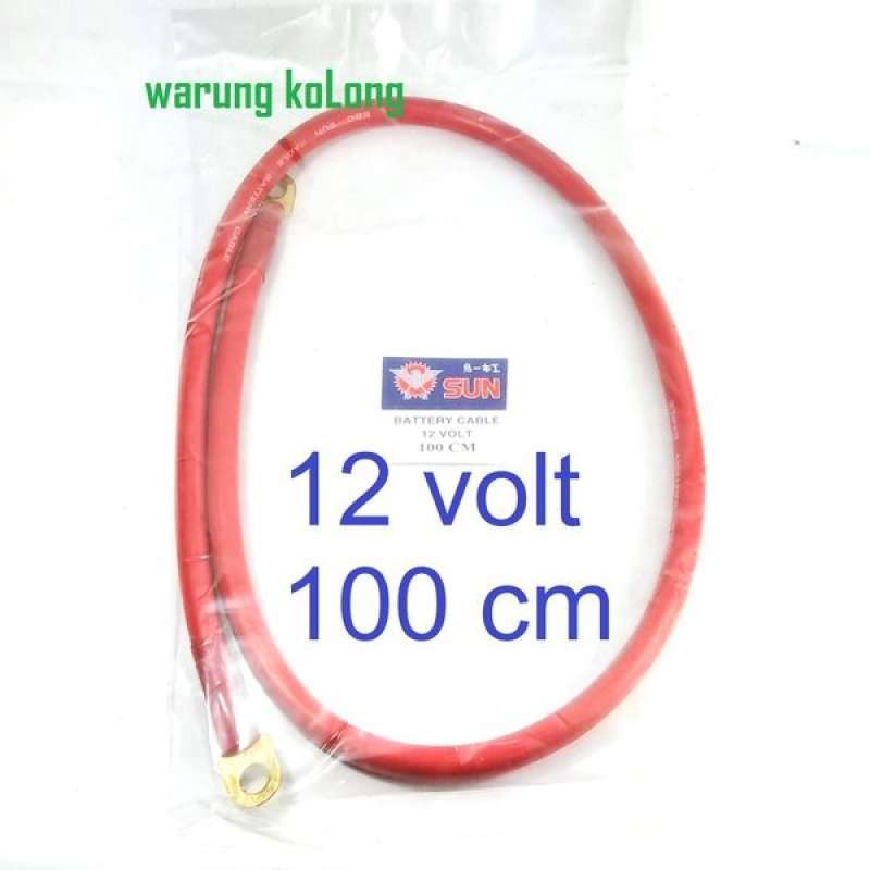 Jual Kabel Aki 12 Volt 100 Cm Hitam Merah Accu Mobil Massa 12volt 1 ...