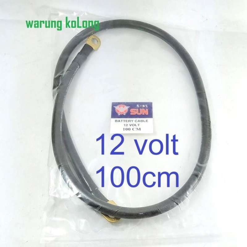Jual Kabel Aki 12 Volt 100 Cm Hitam Merah Accu Mobil Massa 12volt 1 ...