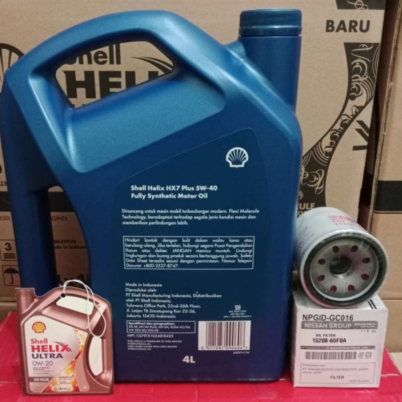 Promo Shell Helix Hx7 5w-40 Paket Filter Oli Livina Baru Diskon 26% Di ...