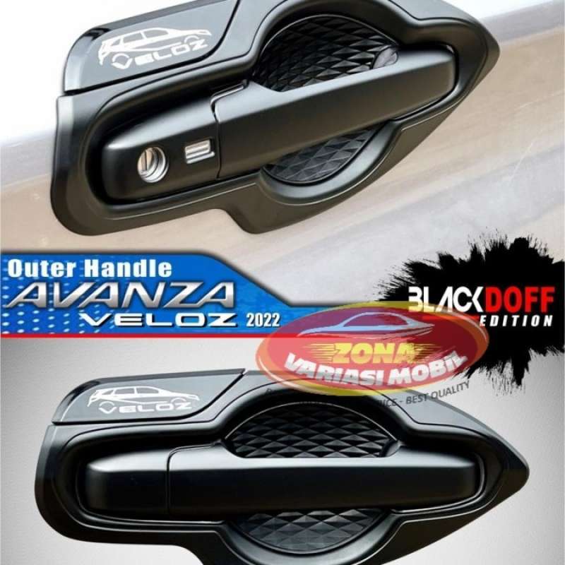 Promo Paket Cover Door Handle + Outer Pintu All New Avanza Veloz 2022 Hitam Diskon 27% Di Seller ...