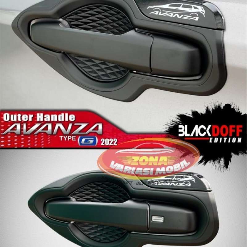 Promo Paket Cover Door Handle + Outer Pintu All New Avanza Veloz 2022 Hitam Diskon 27% Di Seller ...
