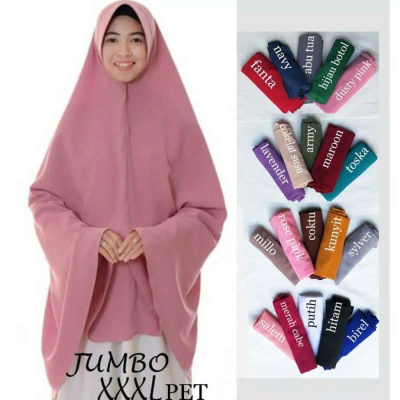 Jual Khimar Jilbab Syari Pet Xxxl Super Jumbo Ukuran 130 X115 Pet Antem - Salem Di Seller ...