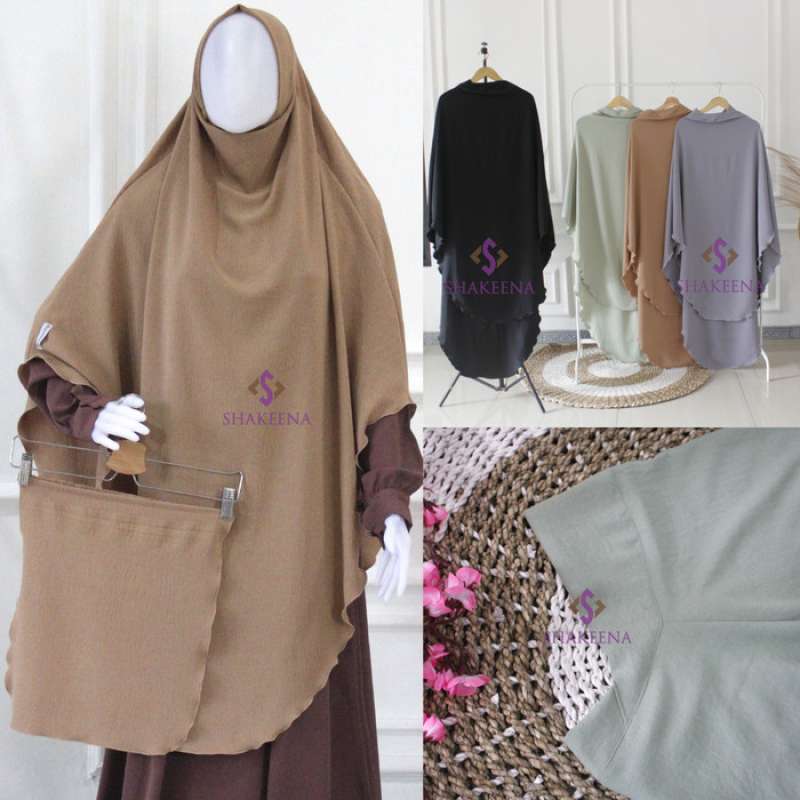 Jual Long Hijab Dagu Malaysia Terbaru- Khimar Dagu Jumbo Syari Di Seller Zati Shop - Cengkareng ...