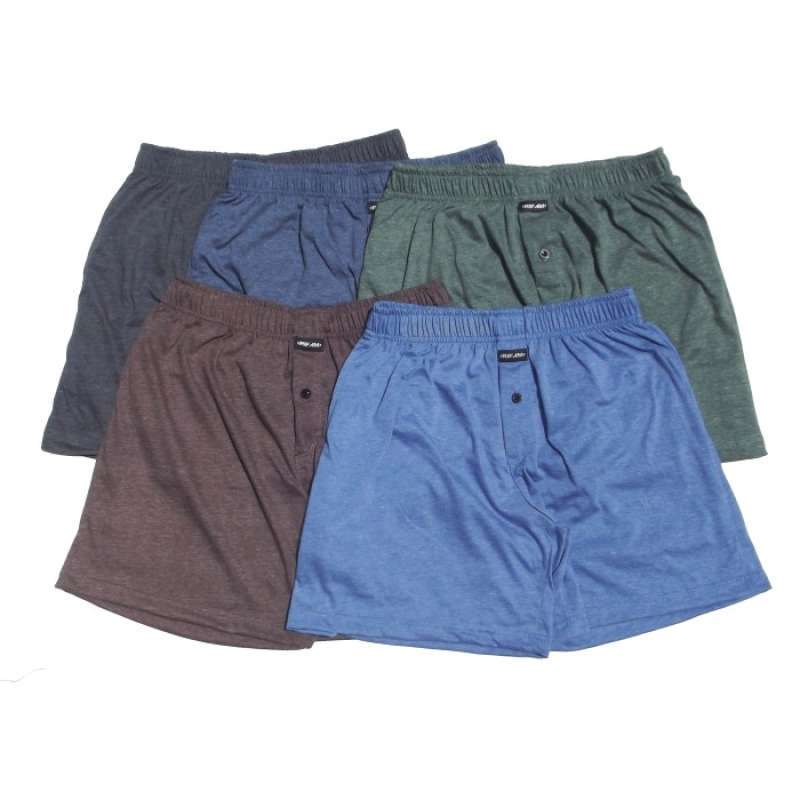 Promo Celana Boxer Pria W..anita Katun Polos Rifam Model Kancing - Kcg ...