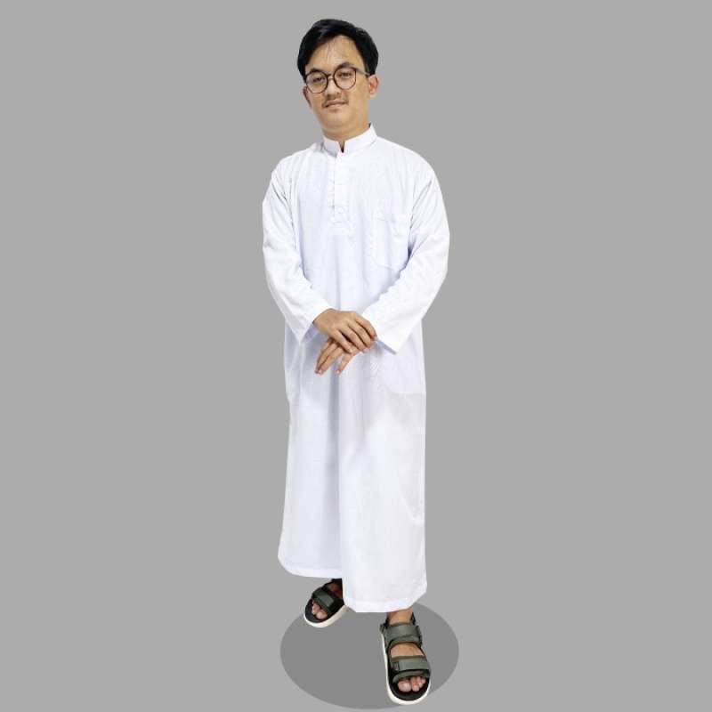 Jual Jubah Gamis Pria Baju Koko Model Pakistan Pakaian Busana Muslim Arab 1 - L Hitam Di Seller ...