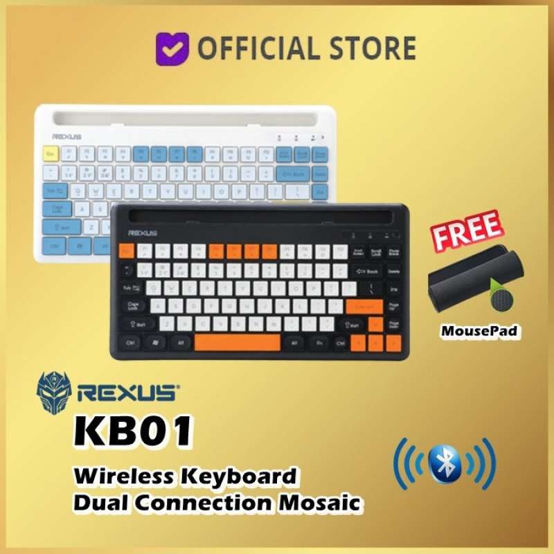 Promo Kb01 Wireless Bluetooth Keyboard Dual Connection Mosaic Kb-01 ...