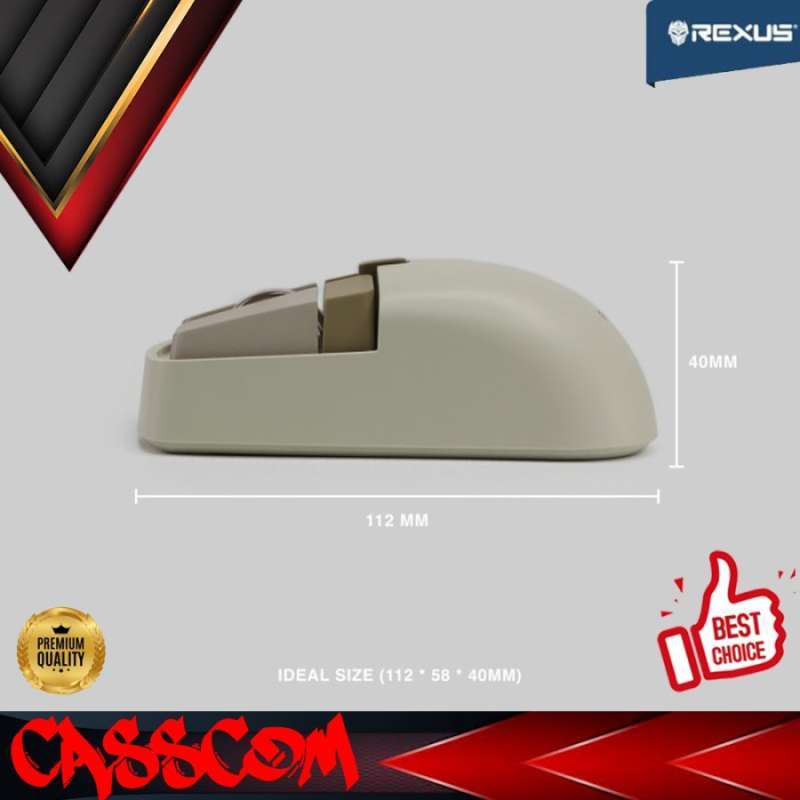 Jual Rexus Qb400 Mouse Office Retro Wireless Bluetooth Dual Connection ...