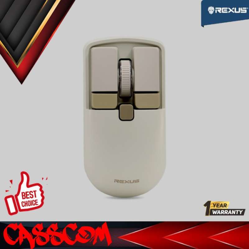Jual Rexus Qb400 Mouse Office Retro Wireless Bluetooth Dual Connection ...