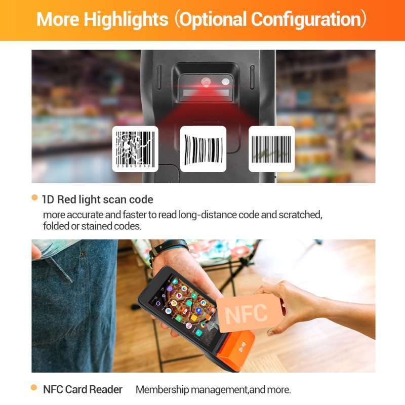 Promo Android Pos Vsc Thermal 58mm Printer 5” Touch Screen(bluetooth ...