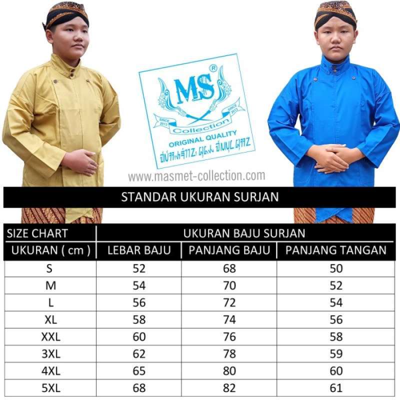 Jual Baju Surjan Putih Klasik [ S180406 ] Busana Adat Jawa - Xl Di ...