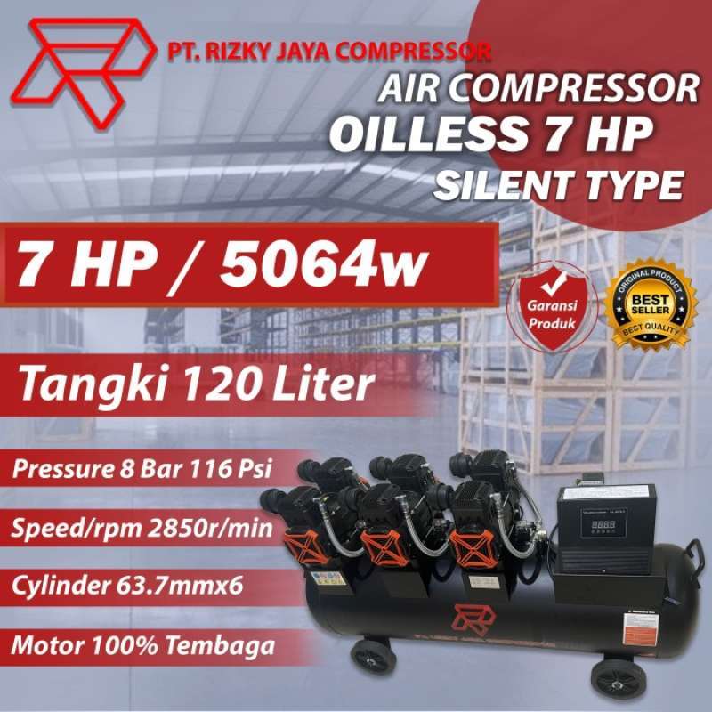 Jual Kompresor Angin Oilless 7 Hp Kompresor Angin Silent 7hp Di Seller ...