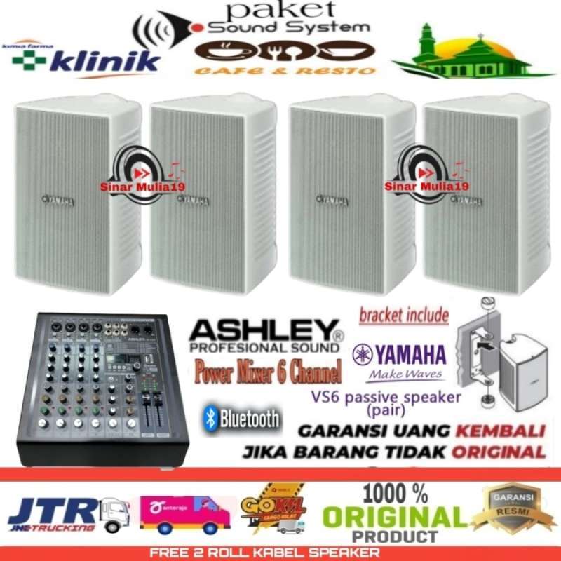Promo Promo- Paket Sound System Yamaha Vs6 Original Power Mixer Ashley 6 Channel Diskon 50% Di ...