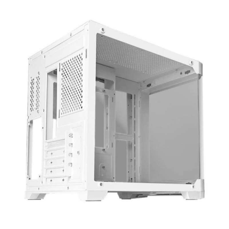 Jual Cube Gaming Kurv White - Matx Gaming Case - Front & Left Side ...