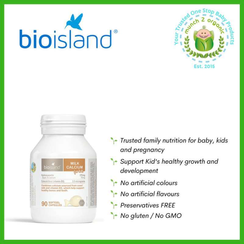 Promo Bio Island Milk Calcium 90 Capsules Diskon 23% Di Seller Arjunas ...