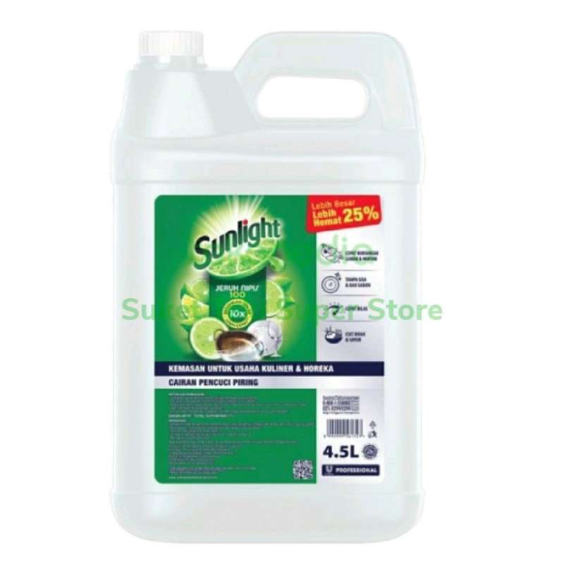 Promo Sunlight Pro Sabun Cuci Piring Lime 5 Liter Jerigen Gojek Diskon ...