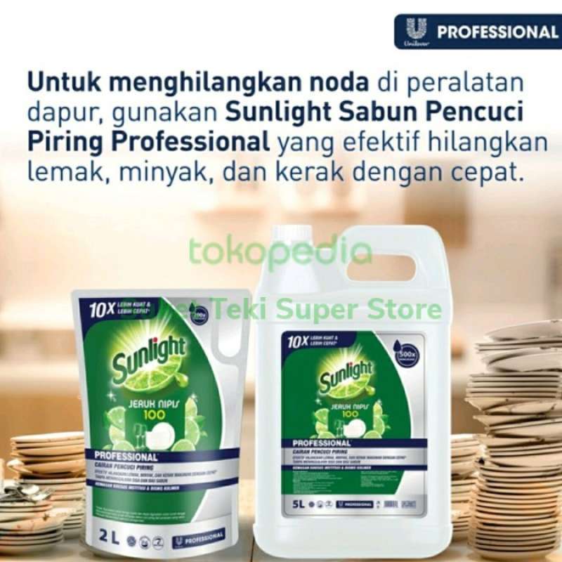 Promo Sunlight Pro Sabun Cuci Piring Lime 5 Liter Jerigen Gojek Diskon ...
