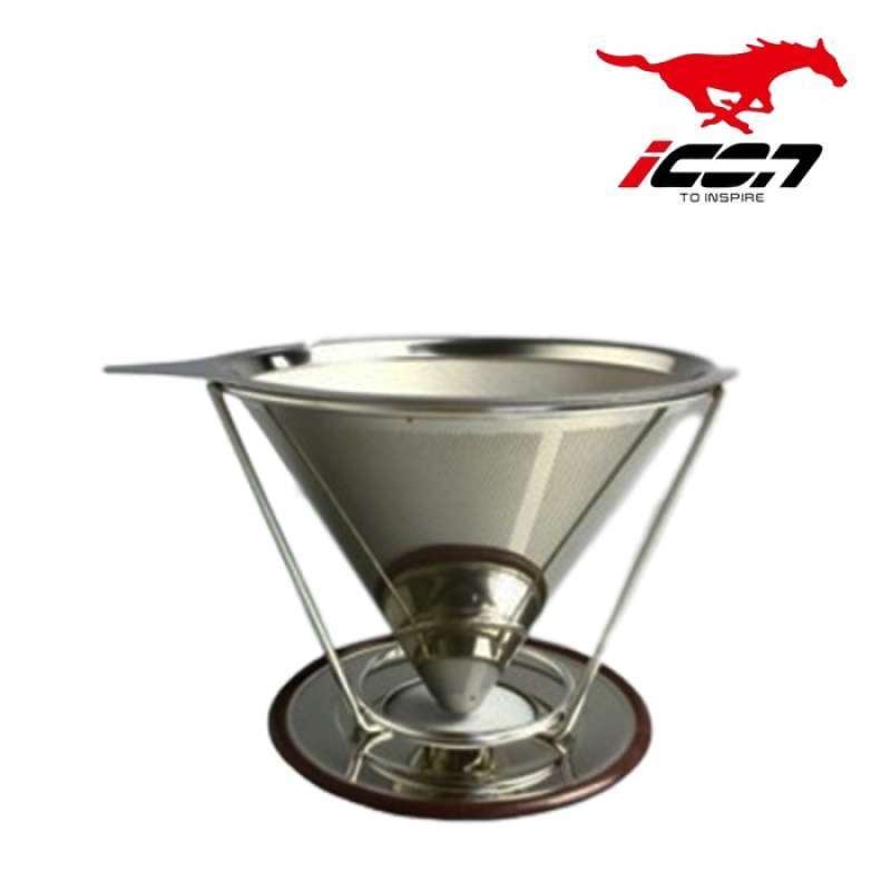 Promo Kona Dripper Stainless Kono V6-tst02 Cone With Stand Saringan ...