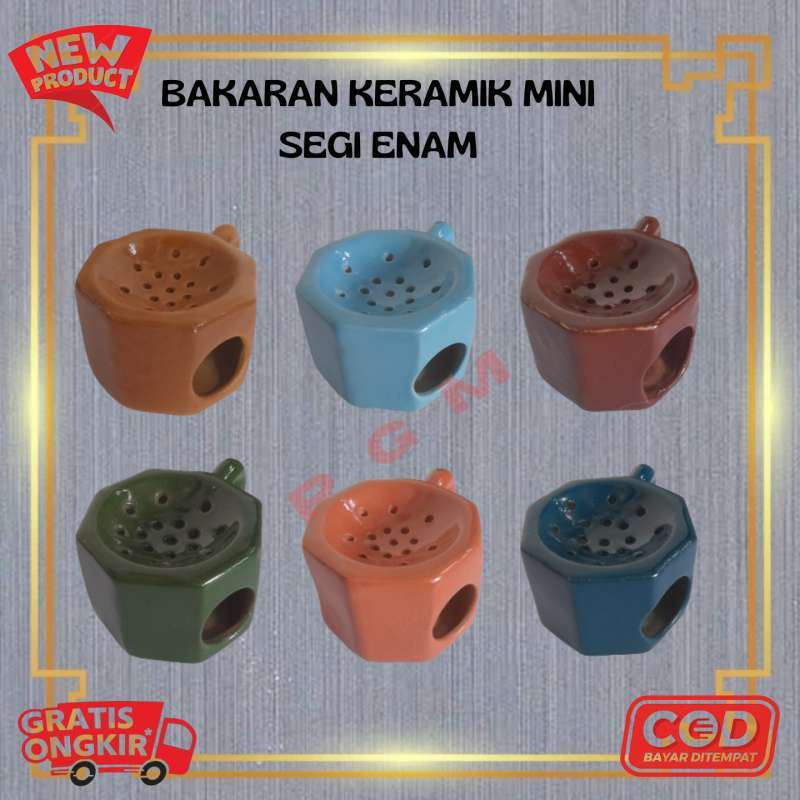 Jual Tempat Bakaran Dupa Keramik Mini Segi Enam Wadah Gaharu Bukhur ...