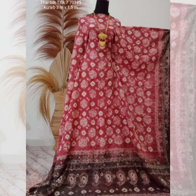 Jual Kain Jumputan Palembang Titik 7 Bahan Dasar Batik 3 Meter Handmade ...