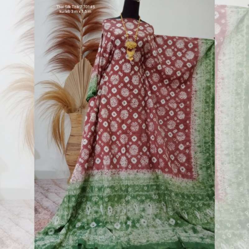 Jual Kain Jumputan Palembang Titik 7 Bahan Dasar Batik 3 Meter Handmade ...