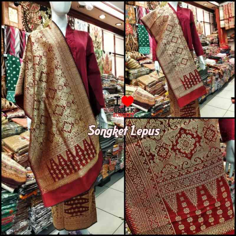 Jual Songket Sutra Alam Palembang Motif 5 Batak Medan Minang Lepus Melayu Di Seller Winter ...