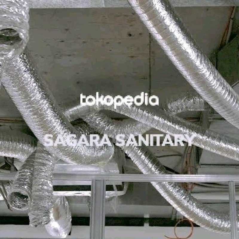 Promo Pipa Flexible Ac 4 In Panjang 5 Mtr + Klem 2 Pcs Flexible Ducting ...