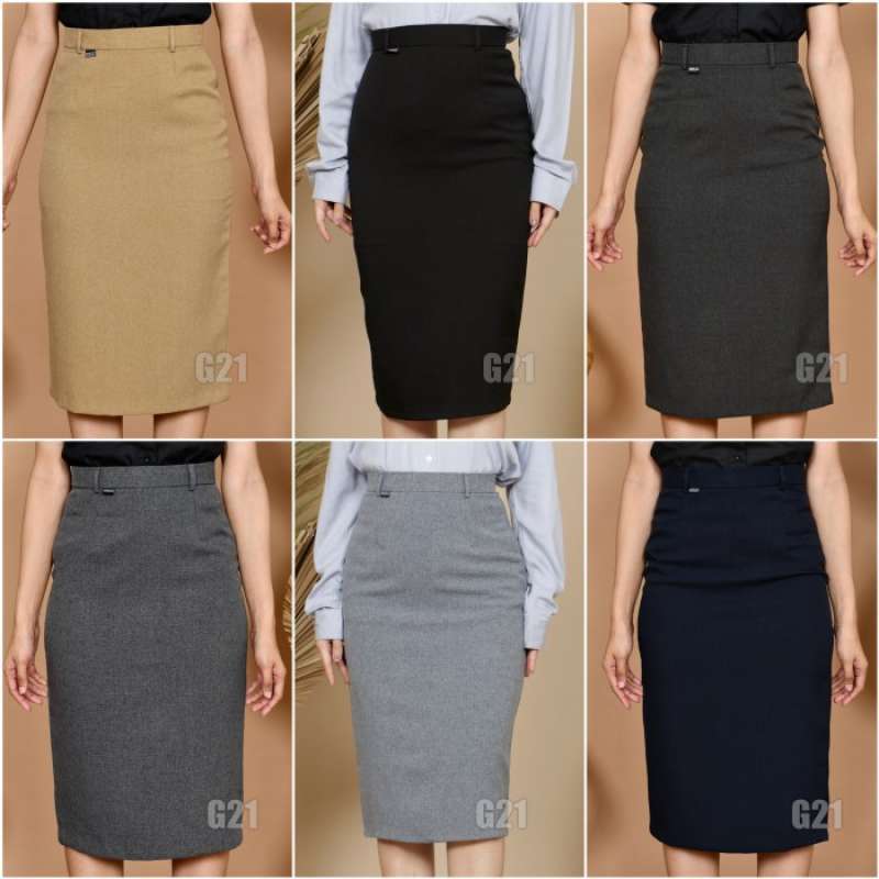 Jual Rok Span Pendek Hitam Bahan 7/8 Kerja Kantor Wanita - 33 Navy Di ...