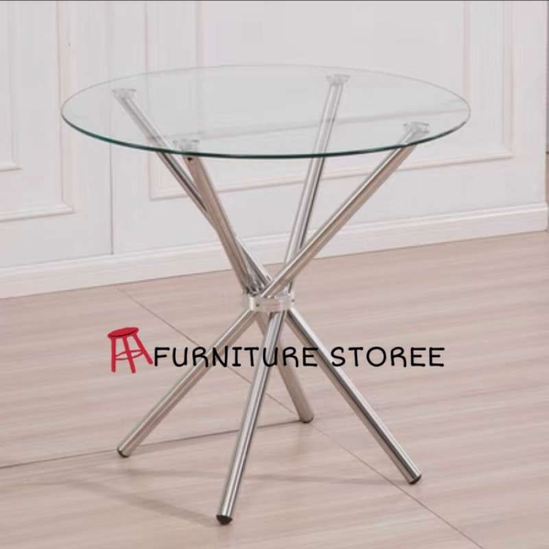 Promo Meja Kaca Bulat Meja Makan Meja Pameran Meja Tamu Meja Bar Meja ...