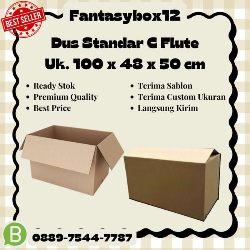 Promo Kardus/dus/box Besar Cflute Uk.100x48x50cm Tebal & Kuat Diskon 23 ...