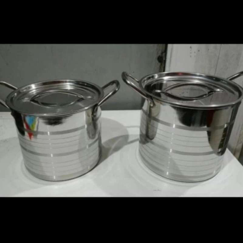 Promo Panci Stainless Mini Stock Pot Golden Horse Isi 2pc Diskon 23% Di ...