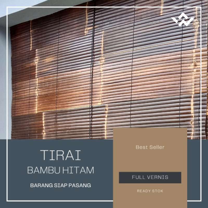 Promo Tirai Bambu 150 X 200 Krey Bambu Kulit Full Vernis Depan Belakng ...