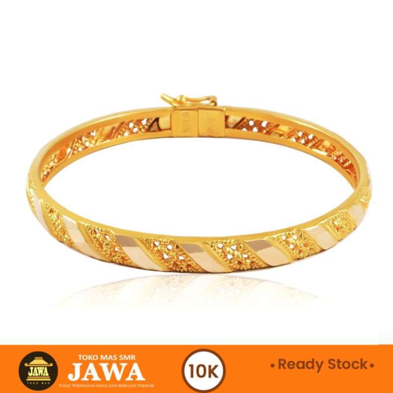 Jual Gelang Emas Bangle Bangkok Zebra Kerawang Kadar 10k Toko Mas Jawa ...