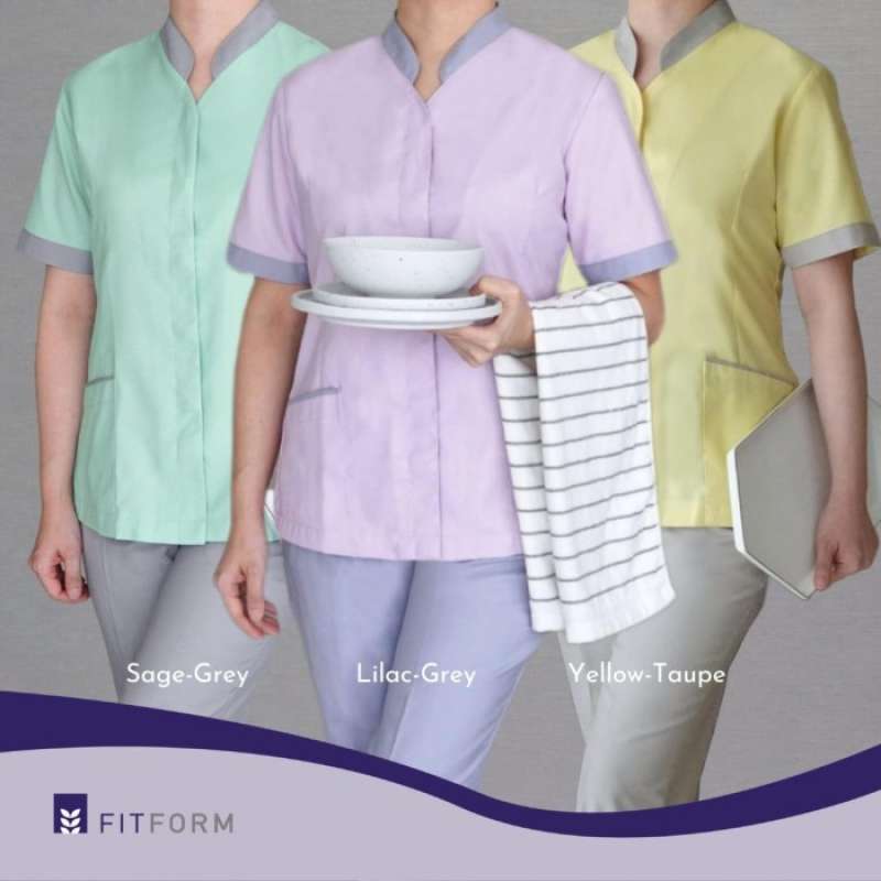 Jual Seragam Suster Fitform / Baby Sitter / Perawat - Combi Mandarin ...