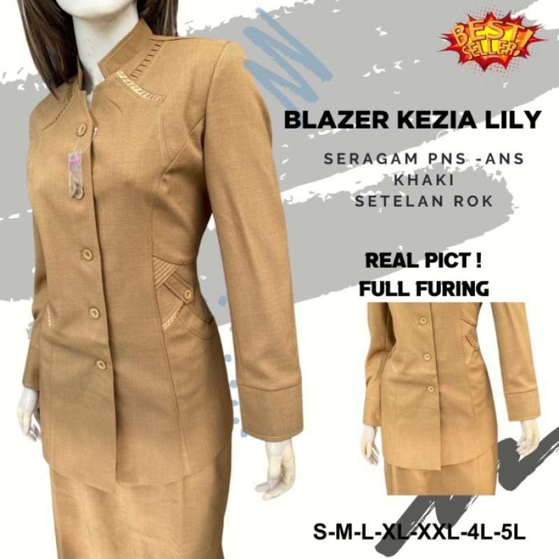 Jual Baju Seragam Pns Asn Pemda Khaki Coklat Setelan Rok Wanita Shanghai - L Di Seller Winter ...