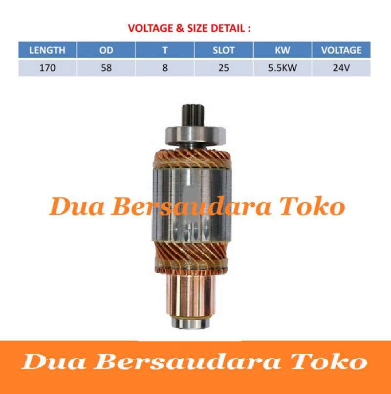 Promo Armature / Angker Starter Hino Ranger (long) H07c - Spare Part ...