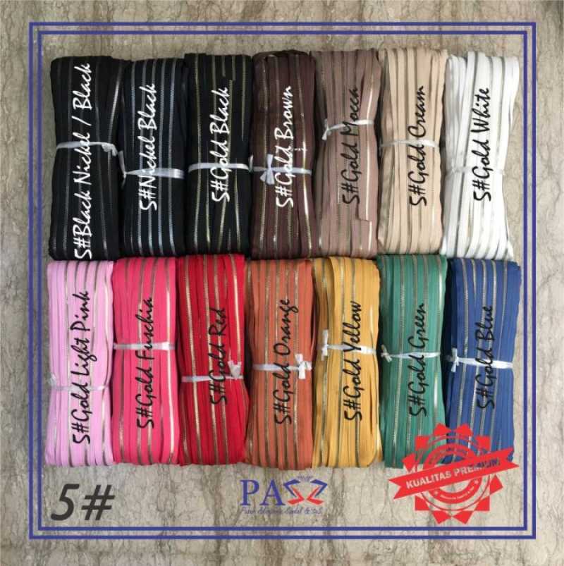 Jual Daun Resleting Vislon No. 5 Harga Per Roll Isi 100yard - G-purple ...