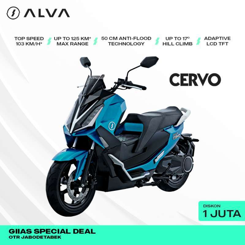 Jual Alva Cervo Sepeda Motor Listrik - 2 Baterai [otr Jabodetabek] Di ...